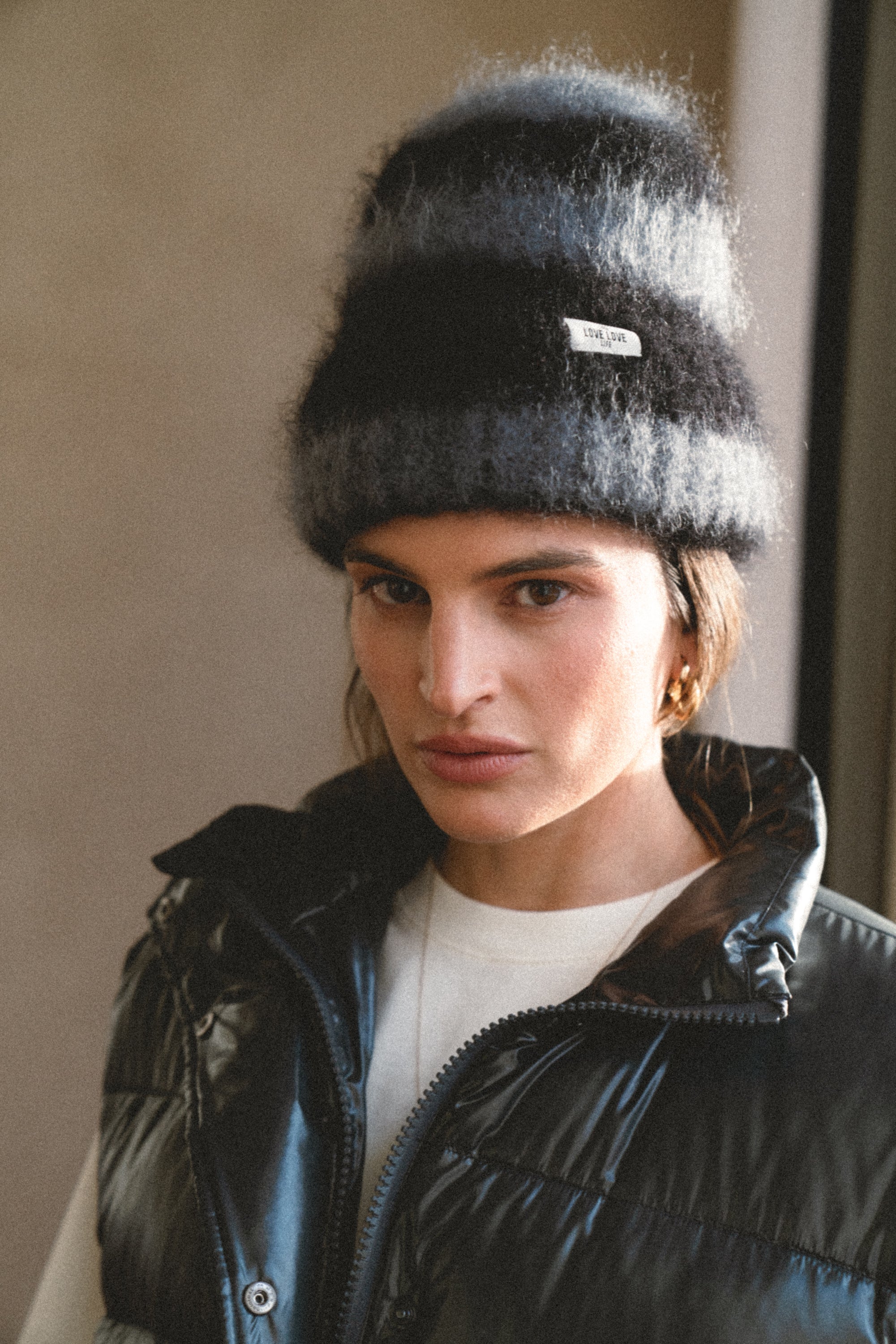 Baby Black and Gray Hat